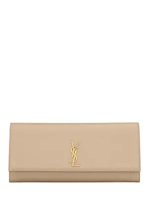 Saint Laurent Kate Chain Wallet - Beige