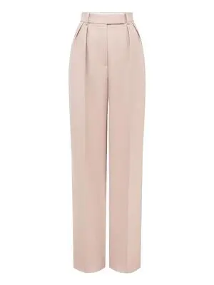 Alex Perry Suiting Wide-leg Tapered Trousers - Pink