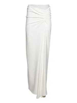 Christopher Esber Side Ruched Maxi Skirt - White