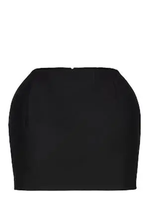 Magda Butrym Mini Skirt With Lace Trim - Black