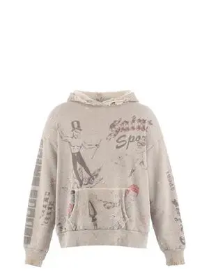 SAINT MXXXXXX X Alexis Ross Long Sleeve Drawing Hoodie - Gray