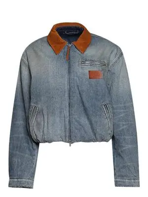 Acne Studios Denim Bomber Jacket - Blue