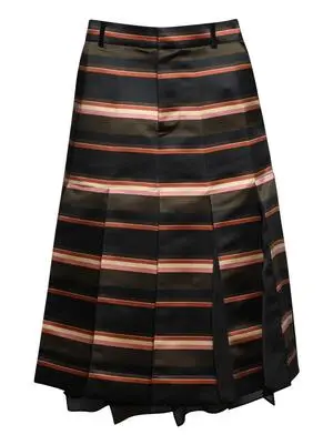 Sacai Striped Pleated Skirt - Multicolor