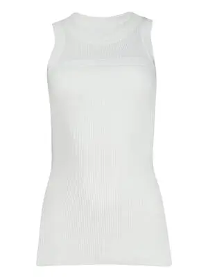 Sacai Cotton Knit Tank Top - Off White