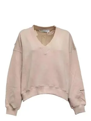 DEPARTMENT 5 V-neck Zip Sweatshirt - Neutrals