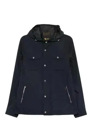 MOORER Hooded Pocket Jacket - Blue