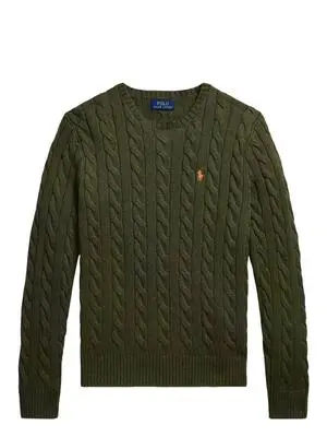 Polo Ralph Lauren Cable-knit Embroidered Sweater - Green