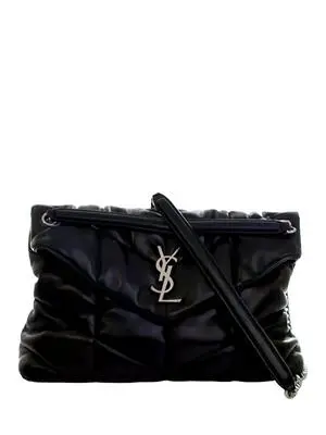 Saint Laurent Loulou Puffer Medium Shoulder Bag - Black