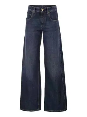 Brunello Cucinelli Wide-leg Trousers - Blue