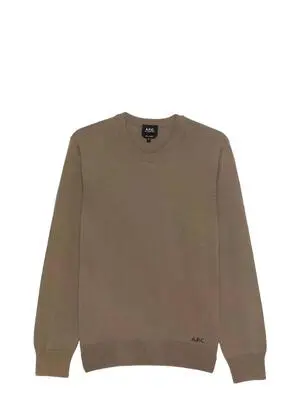 A.p.c. Embroidered Crewneck Sweatshirt - Brown