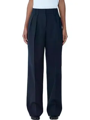 JIL SANDER Pleated Wide-leg Trousers - Blue