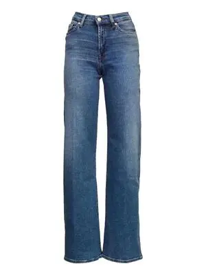 7 For All Mankind Five-pocket Straight Jeans - Blue