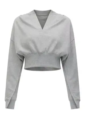 3.1 Phillip Lim V-neck Crop Sweater - Grey