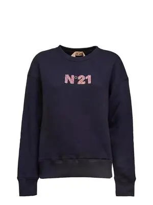 N°21 Logo Embellished Sweatshirt - Blue