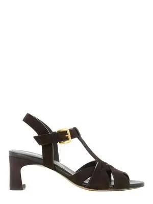 TASSINARI Michelle T-Strap Suede Sandals