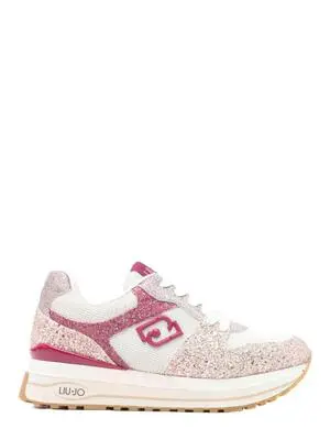 Liu Jo Maxi Wonder Logo Glitter Sneakers - Pink