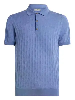 Etro Paisley-motif Polo Shirt - Blue