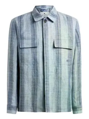 Etro Striped Overshirt - Blue