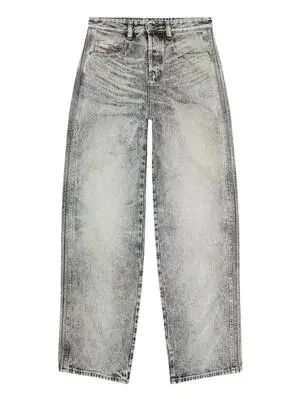 DIESEL D-enim-m 09p11 Wide Leg Jeans - Grey