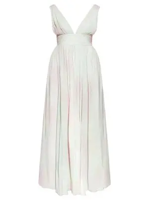 LoveShackFancy Madeleine V-neck Maxi Dress - White