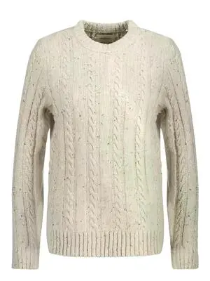 Gant Cable-knit Crew Neck Sweater - Neutrals