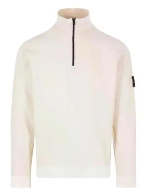 Stone Island Zip-up Jumper - White