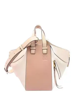 Loewe 2017 Small Tricolor Leather Hammock Satchel - Pink