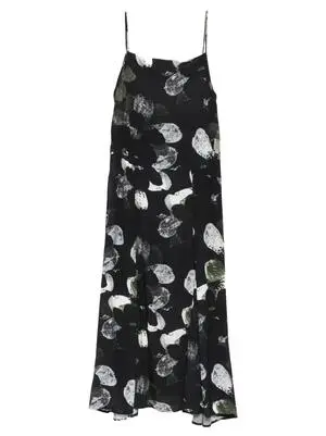 Iceberg Printed Strap Dress - Black