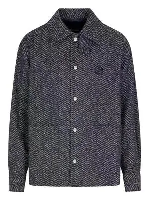 Giorgio Armani Jacquard Shirt Jacket - Blue