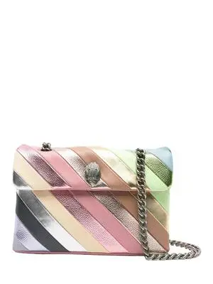 Kurt Geiger Striped Chain Shoulder Bag - Pink