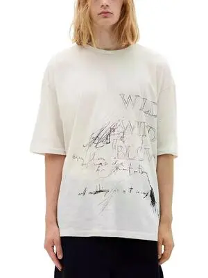 ANN DEMEULEMEESTER Graphic-print T-shirt - Neutrals