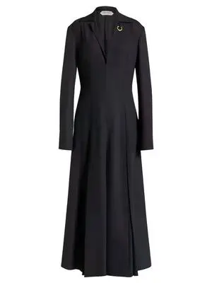 Alberta Ferretti Collared Midi Dress - Black