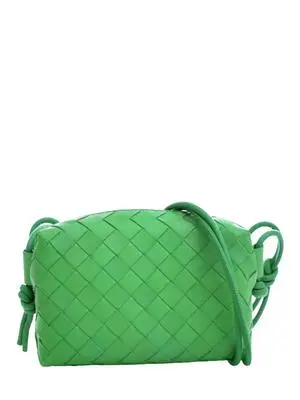 Bottega Veneta Mini Intrecciato Loop Camera Bag - Green