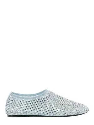 STRATEGIA SHOES Embellished Mesh Ballet Flats - Blue