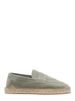 LARDINI Penny Trim Loafers - Grey