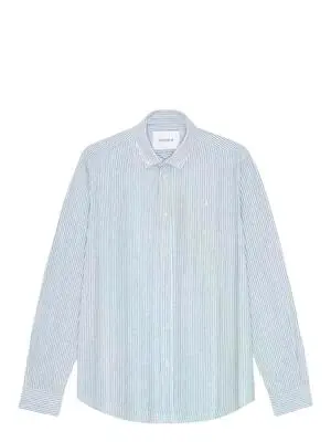 LES DEUX Konrad Striped Shirt - Blue
