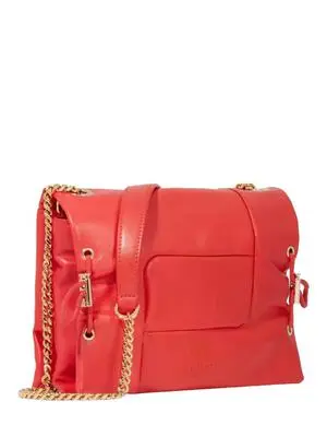 LANCEL Billie Flap Chain Crossbody Bag - Red