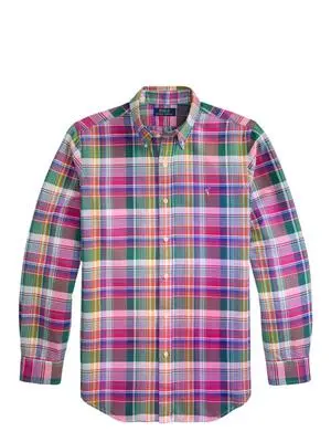 Polo Ralph Lauren Plaid-pattern Embroidered-logo Shirt - Pink