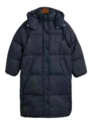 Gant Hooded Quilted Coat - Blue