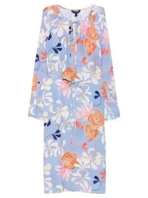 Gant Floral-print Midi Dress - Blue