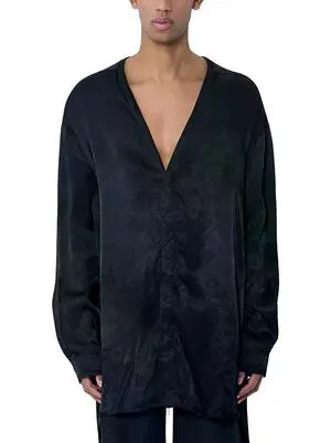 Rick Owens V-neck Shirt - Black