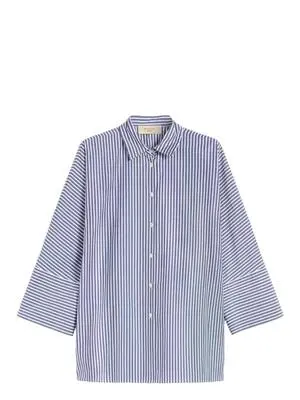 Max Mara Striped Sleeve Shirt - Blue