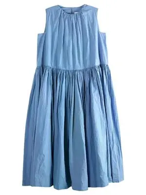 CASEY CASEY Gathered Midi Dress - Blue