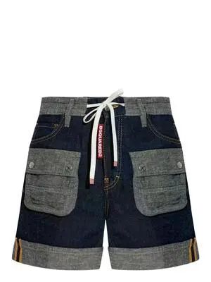 Dsquared2 Pocket Cargo Shorts - Blue