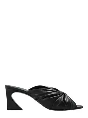 Fendi Arco Twisted-upper Leather Sandals - Black
