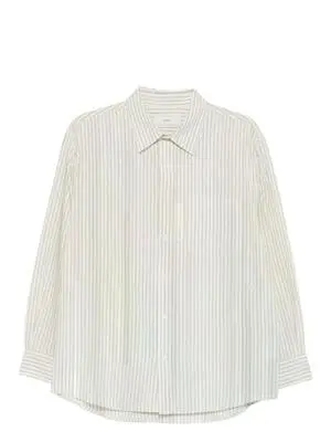 DUNST Striped Pocket Shirt - Neutrals