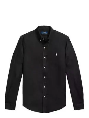 Polo Ralph Lauren Slim-fit Embroidered Shirt - Black