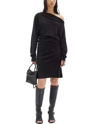ANN DEMEULEMEESTER Bila Dropped-shoulder Midi Dress - Black