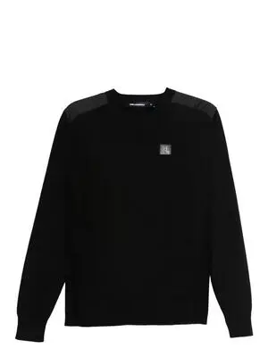 Karl Lagerfeld Logo-appliqué Sweater - Black