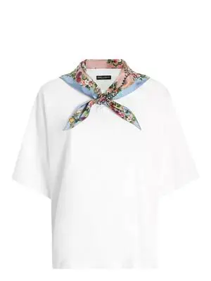 Dolce & Gabbana Scarf-detail T-shirt - White